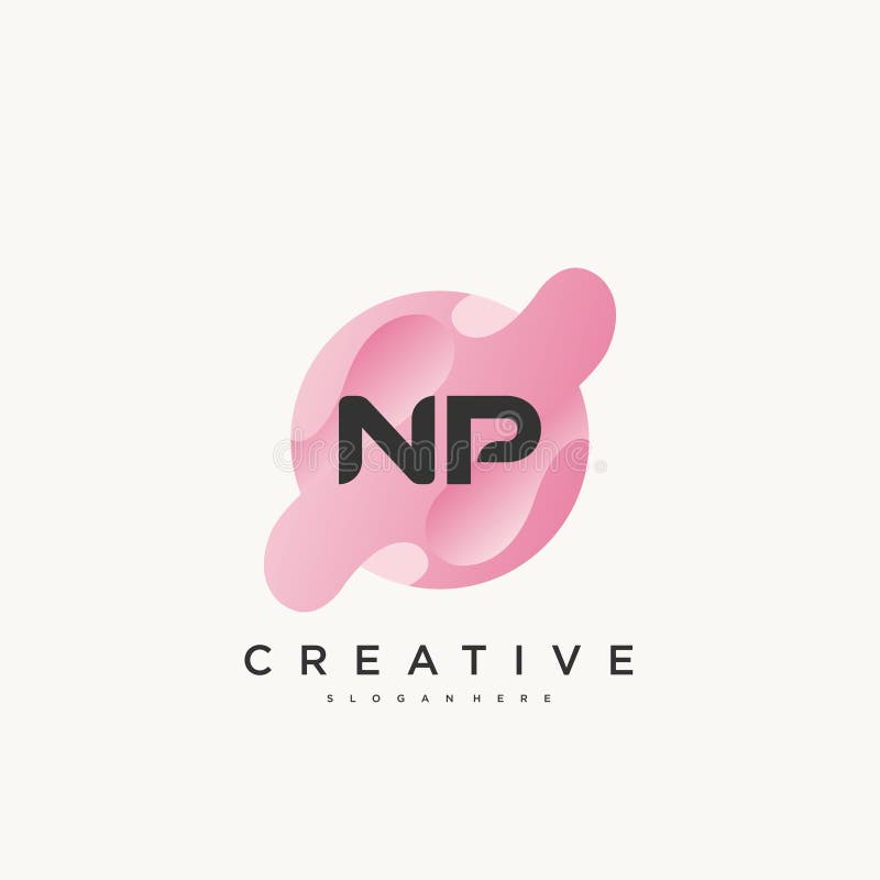 NP Initial Letter Colorful Logo Icon Design Template Elements Vector ...
