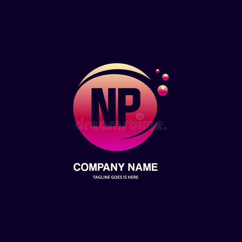 NP Initial Logo with Colorful Circle Template Vector Stock Vector ...
