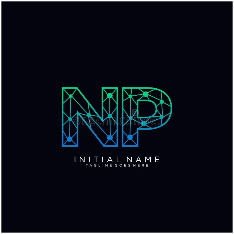NP Letter Logo Icon Design Template Elements Stock Vector ...