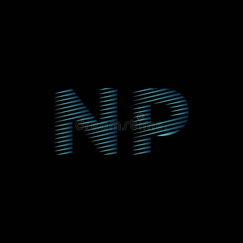 NP Monogram Lines Style Blue Light Vector Stock Vector - Illustration ...