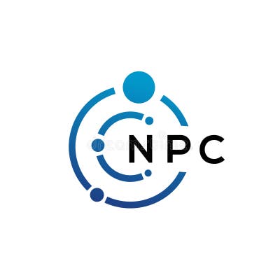 NPC Letter Technology Logo Design on White Background. NPC Creative ...