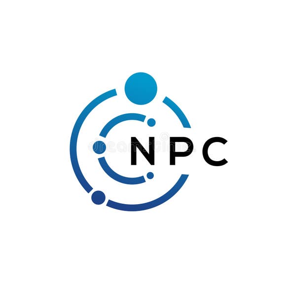 NPC Letter Technology Logo Design on White Background. NPC Creative ...