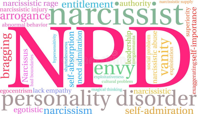 NPD Word Cloud stock illustration. Illustration of personality - 107292924
