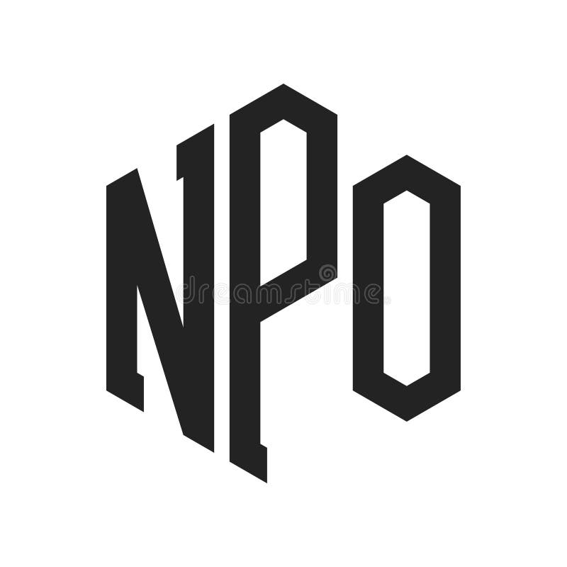 NPO Logo Design. Initial Letter NPO Monogram Logo Using Hexagon Shape ...