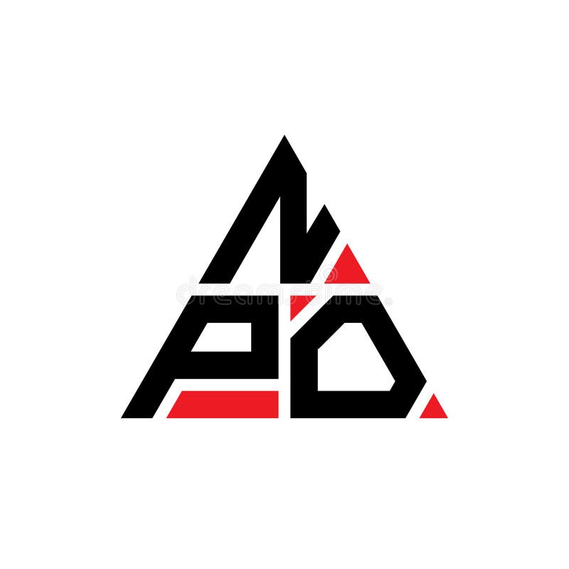 NPO Triangle Letter Logo Design with Triangle Shape. NPO Triangle Logo ...
