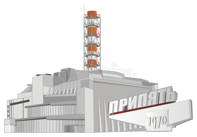 NPP and Pripyat stock illustration. Illustration of danger - 150730928