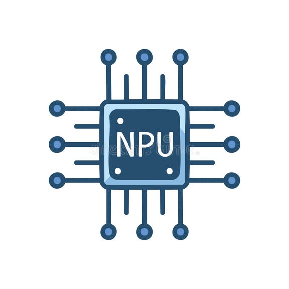 A NPU (Neural Processing Unit) Simple Illustration Stock Vector ...