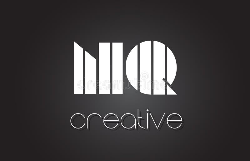 NQ N Q Letter Logo Design with White and Black Lines. Stock Vector ...