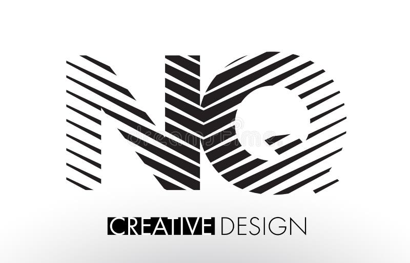 NQ N Q Lines Letter Design with Creative Elegant Zebra Stock Vector ...