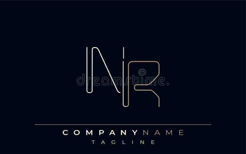 NR Abstract Line Style Logo Stock Vector - Illustration of identity ...