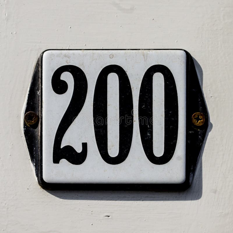 House number 200 stock image. Image of amount, atached - 260171745