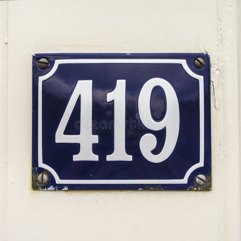 House number 419 stock image. Image of embellishment - 260171763