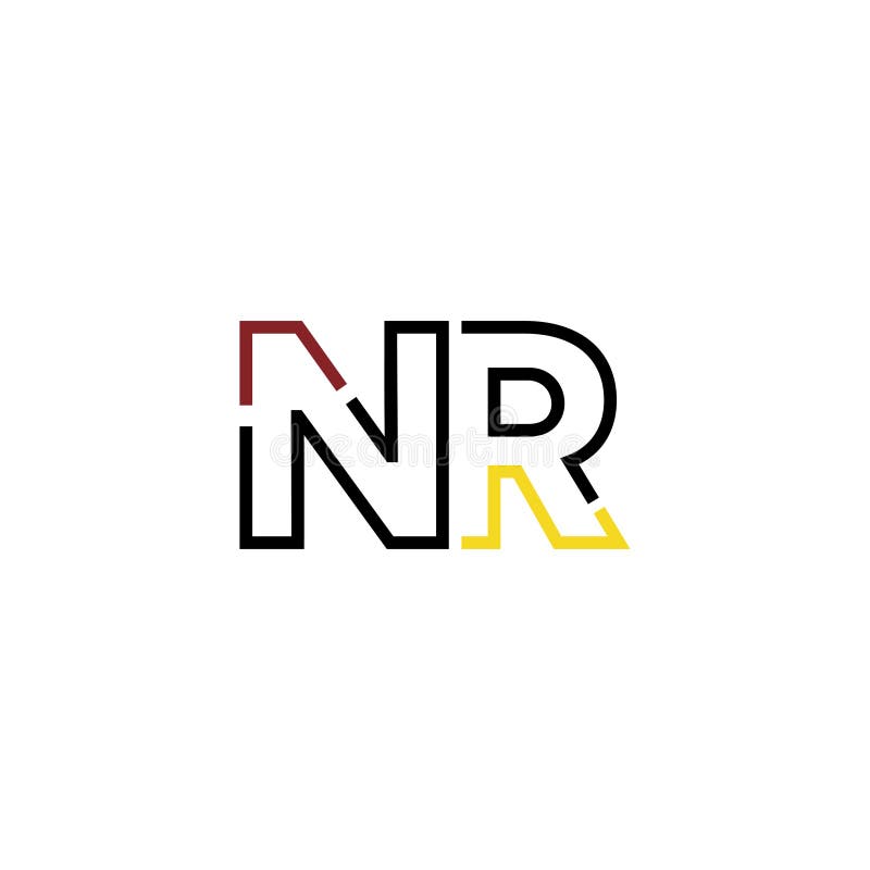 Letter NR Simple Logo Icon Design Vector. Stock Vector - Illustration ...