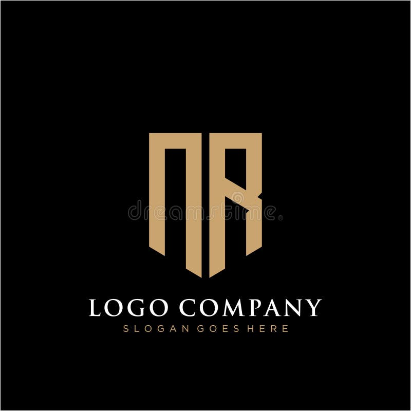 NR Letter Logo Icon Design Template Elements Stock Vector ...