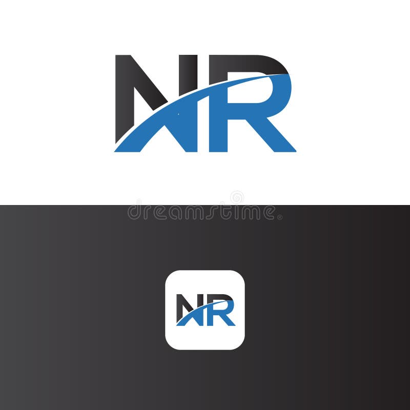 NR Logo Letter Design Template Element Stock Vector - Illustration of ...