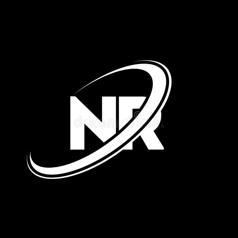 NR N R Letter Logo Design. Initial Letter NR Linked Circle Uppercase ...