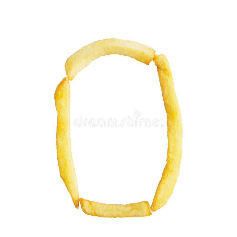 Nr. Null 0 Symbol Wird Von Den Pommes-Frites Gemacht Stockbild - Bild ...