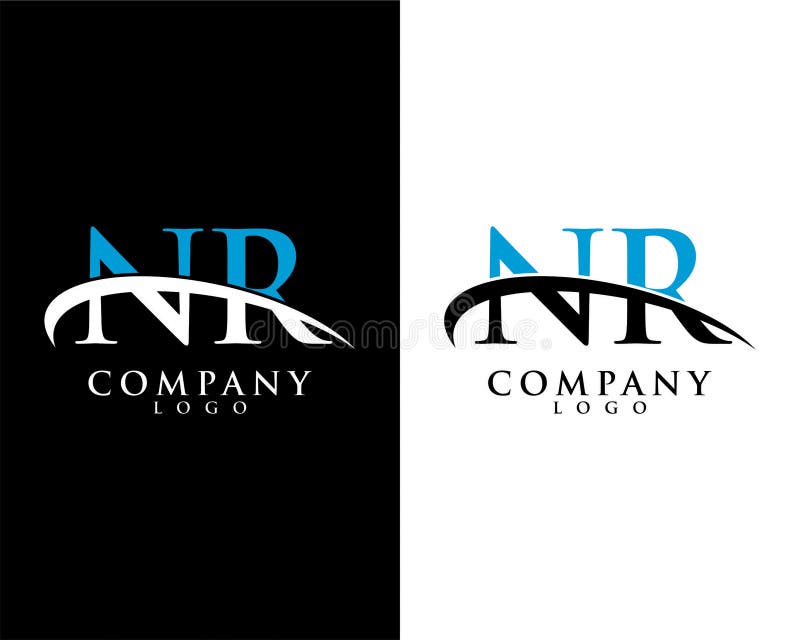 NR, RN Letters Company Logo Design Swoosh Design Vector Stock Vector ...