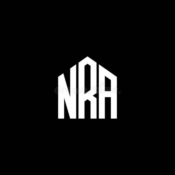 NRA Letter Logo Design on BLACK Background. NRA Creative Initials ...