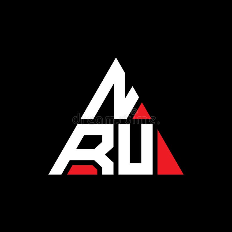 NRU Triangle Letter Logo Design with Triangle Shape. NRU Triangle Logo ...