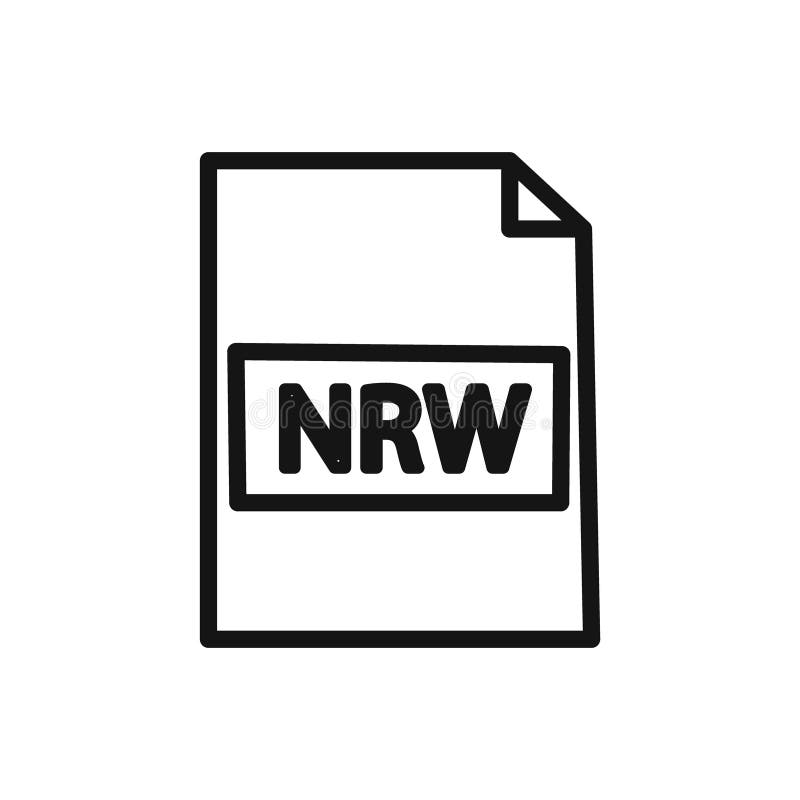 NRW File Document Icon Linear Vector Graphics Sign Stock Illustration ...