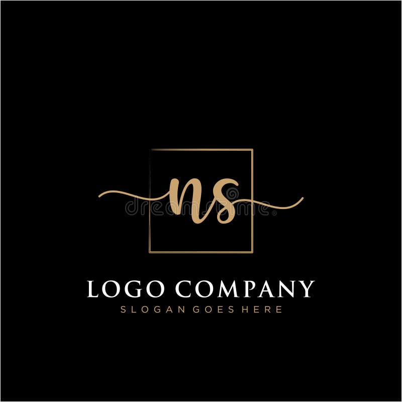 NS Initial Handwriting Logo Template Vector. Stock Vector ...