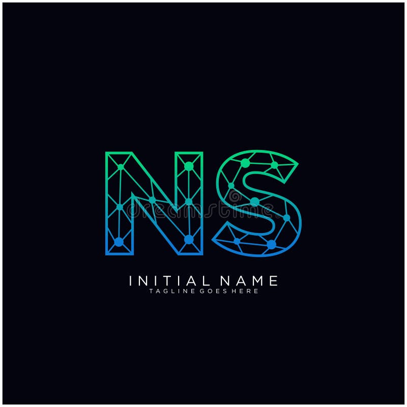 NS Letter Logo Icon Design Template Elements Stock Vector ...
