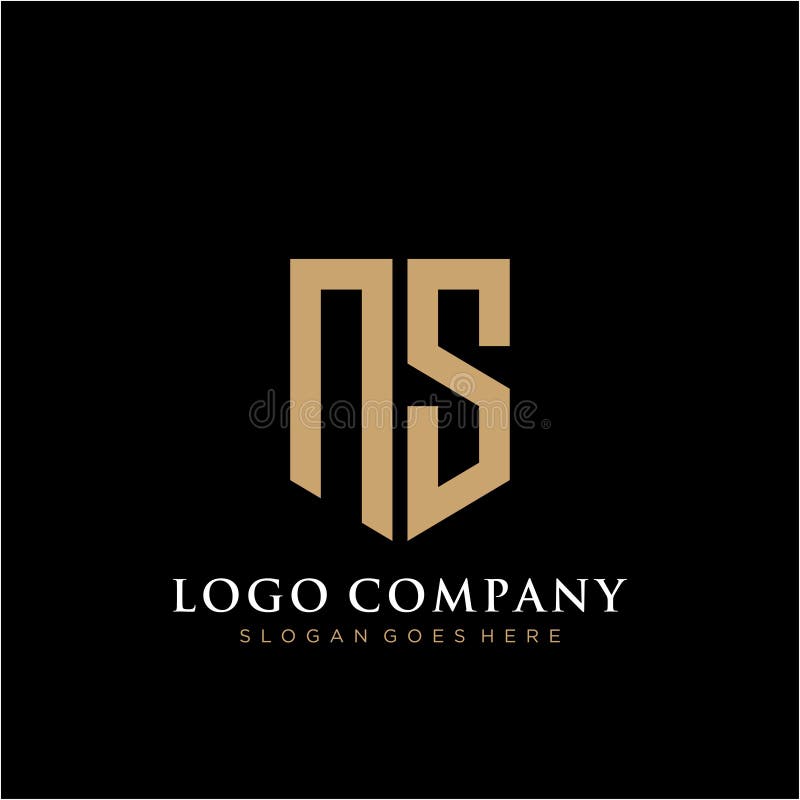 NS Letter Logo Icon Design Template Elements Stock Vector ...