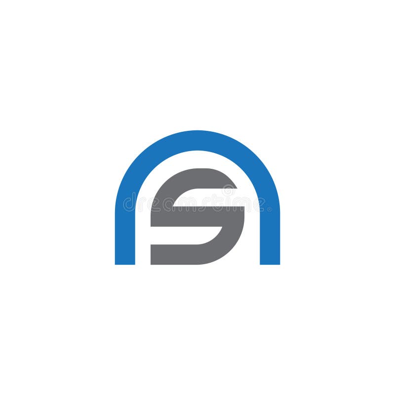 NS Letter Monogram Initial Logo Design Template Vector Illustration. NS ...