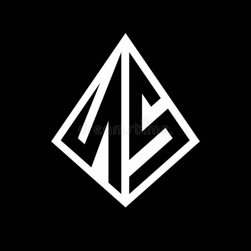 NS Logo Letters Monogram with Prisma Shape Design Template Stock Vector ...