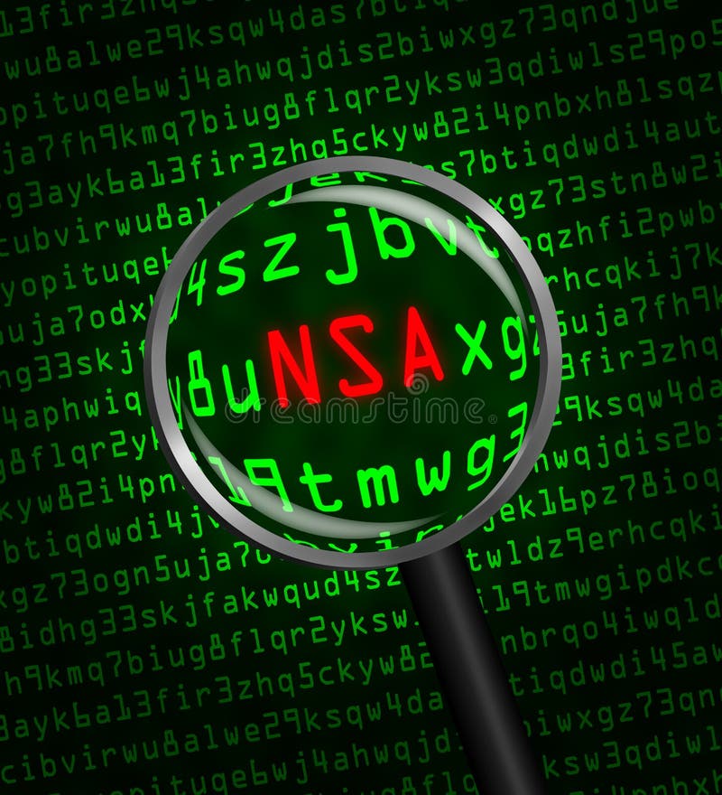 Nsa Revealed Computer Code Magnifying Glass Stock Illustrations – 1 Nsa ...
