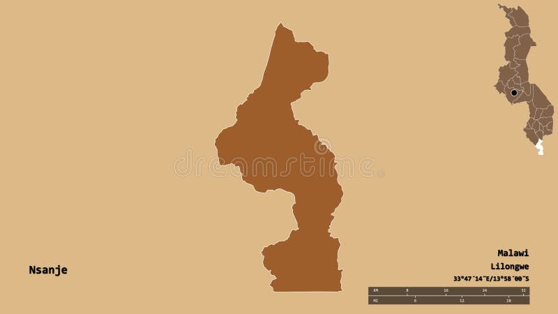 Nsanje, District of Malawi, Zoomed. Pattern Stock Illustration ...