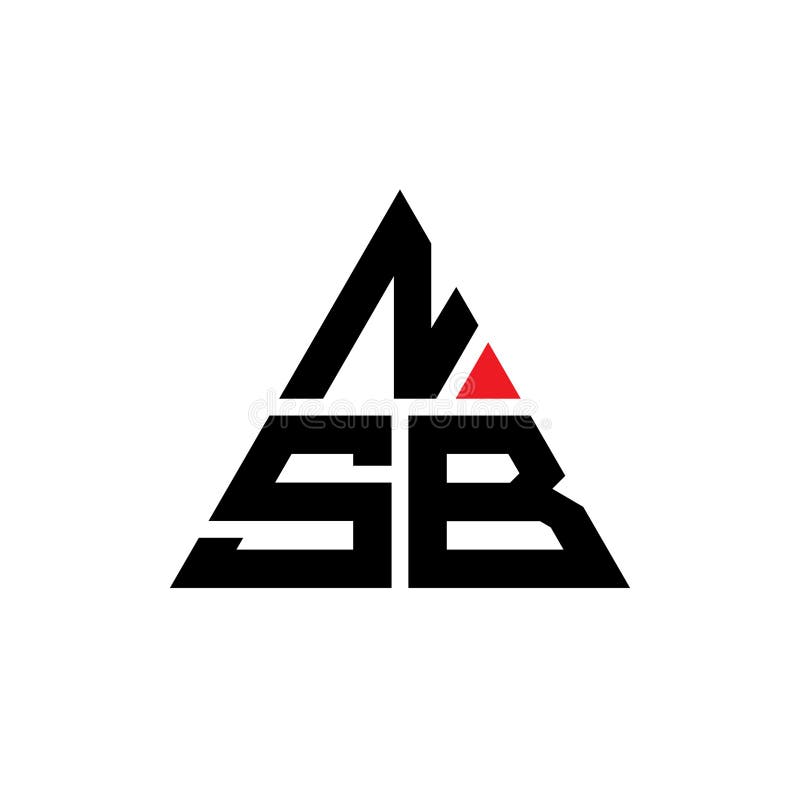 NSB Triangle Letter Logo Design with Triangle Shape. NSB Triangle Logo ...