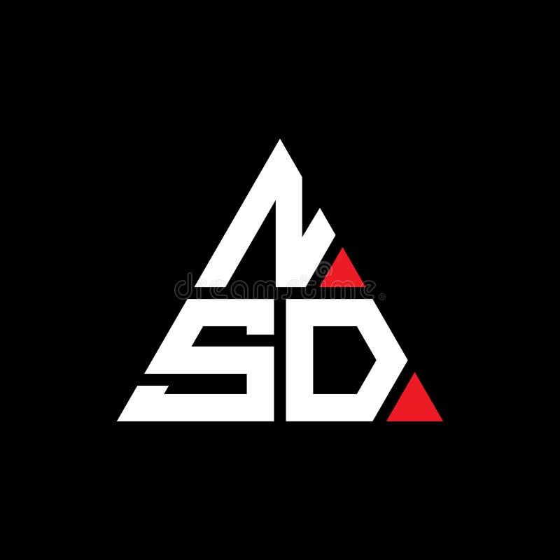 NSD Triangle Letter Logo Design with Triangle Shape. NSD Triangle Logo ...