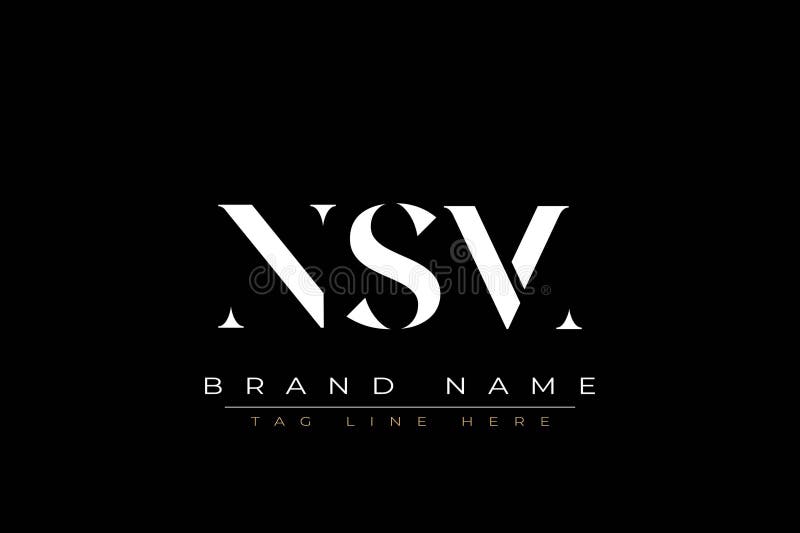NSM Abstract Letter Logo Design Stock Vector - Illustration of clip ...