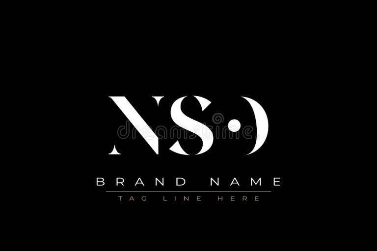 NSO Abstract Letter Logo Design Stock Vector - Illustration of font ...