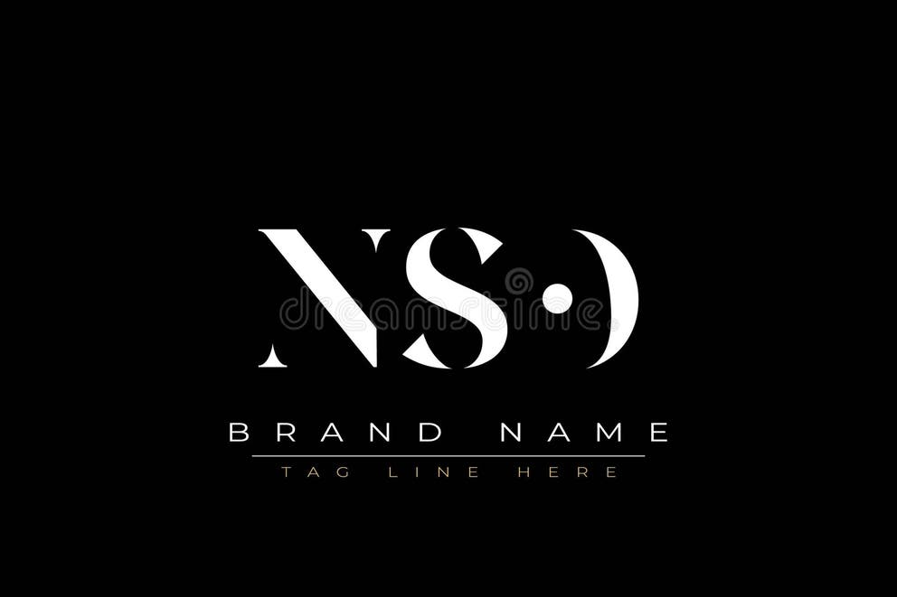 NSO Abstract Letter Logo Design Stock Vector - Illustration of font ...