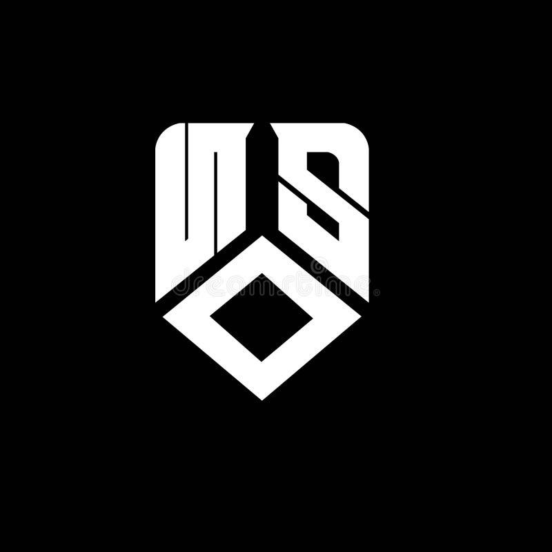 NSO Abstract Monogram Shield Logo Design on White Background. Stock ...