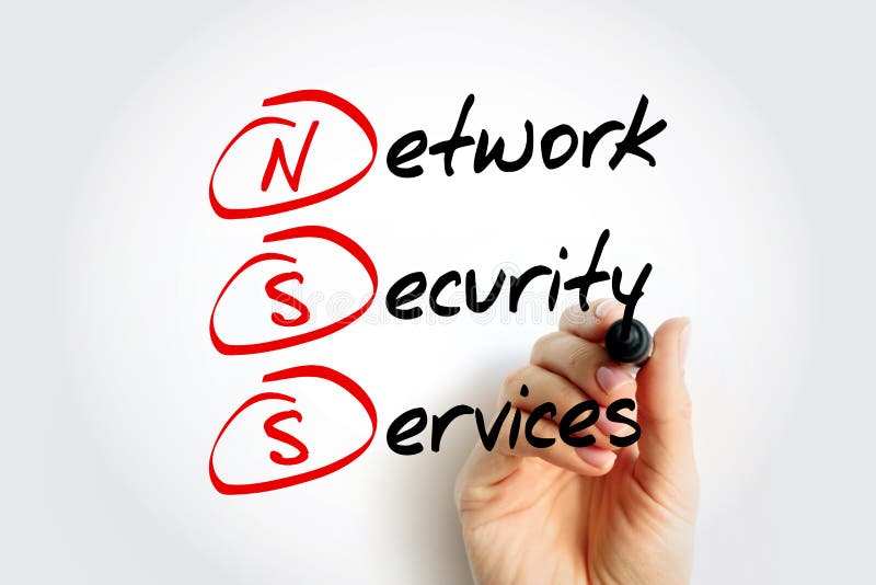 Nss Network Security Services Acronym Technology Concept Background ...
