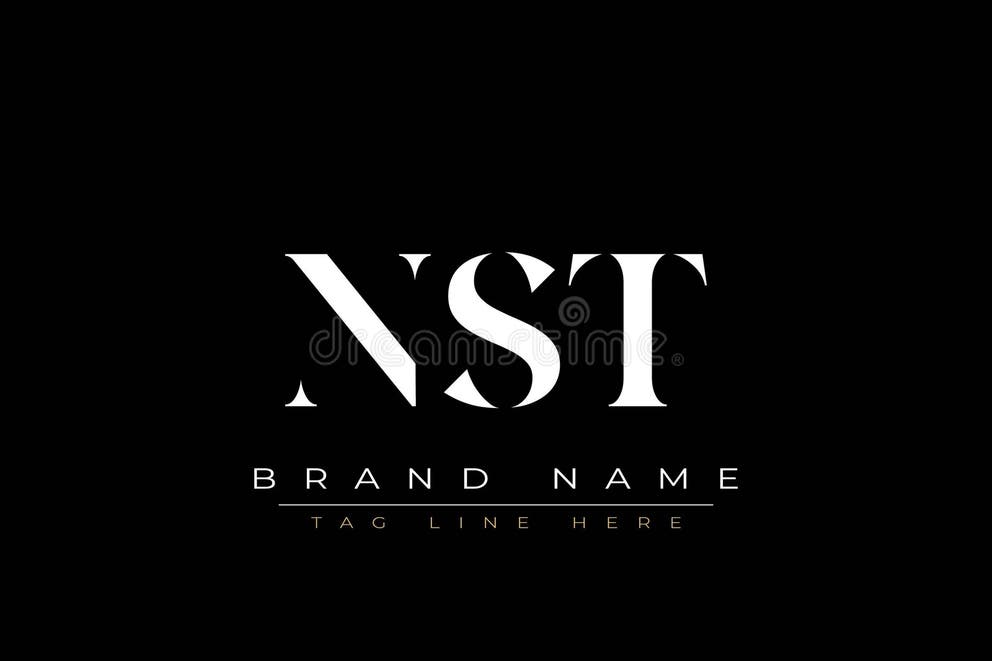 NST Abstract Letter Logo Design Stock Vector - Illustration of symbol ...