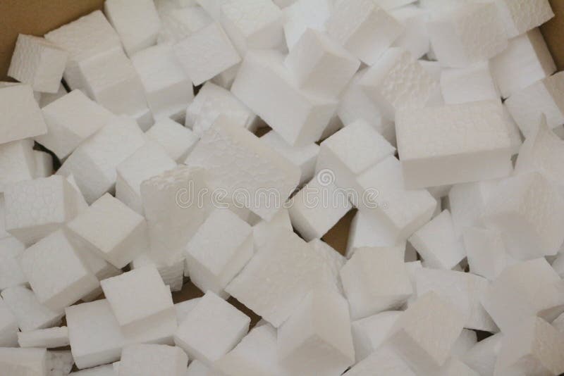 Pieces of Polystyrene for Packaging Stock Photo - Image of block ...