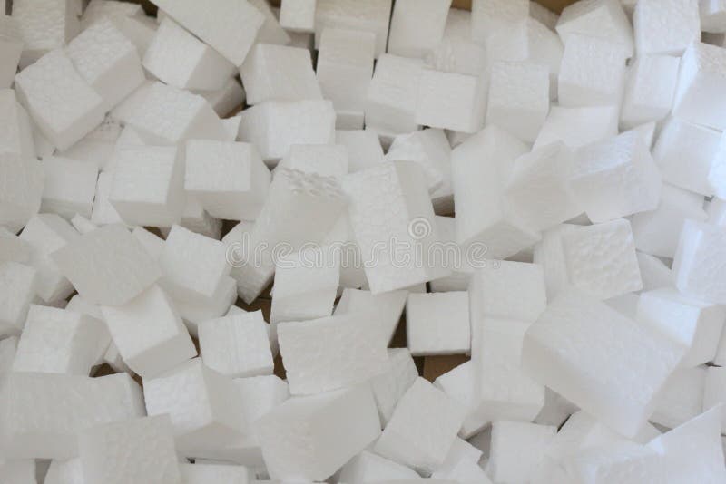 Pieces of Polystyrene for Packaging Stock Image - Image of shape ...