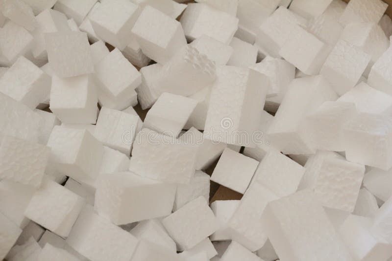 Pieces of Polystyrene for Packaging Stock Image - Image of city ...