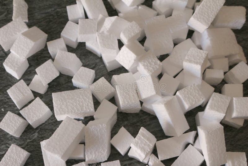 Pieces of Polystyrene for Packaging Stock Photo - Image of square, cube ...