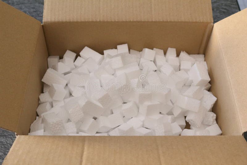 Pieces of Polystyrene for Packaging Stock Photo - Image of structure ...