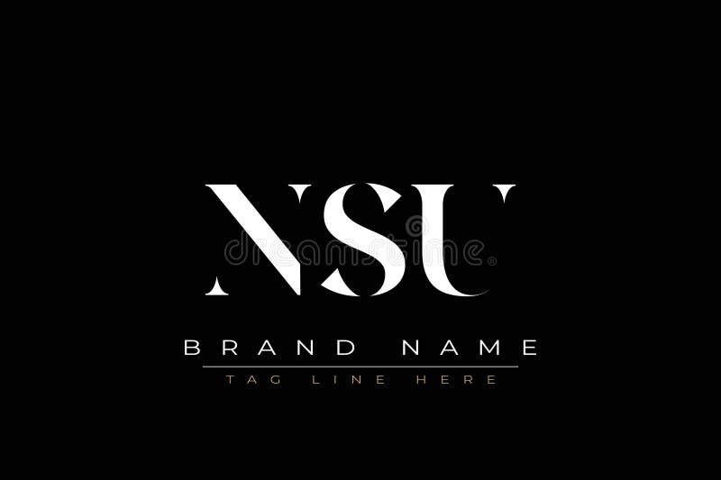 NSU Abstract Letter Logo Design Stock Vector - Illustration of ...