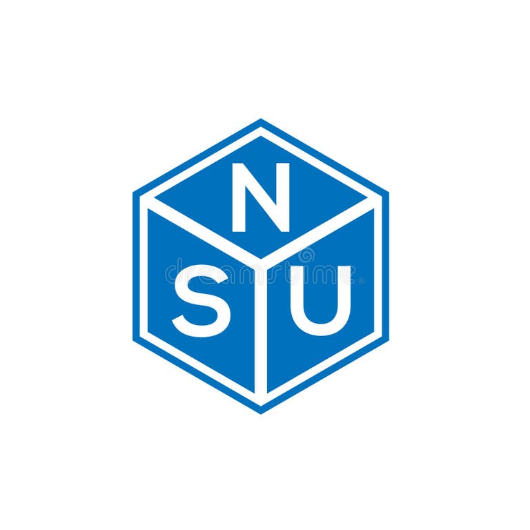 NSU Letter Logo Design on Black Background. NSU Creative Initials ...