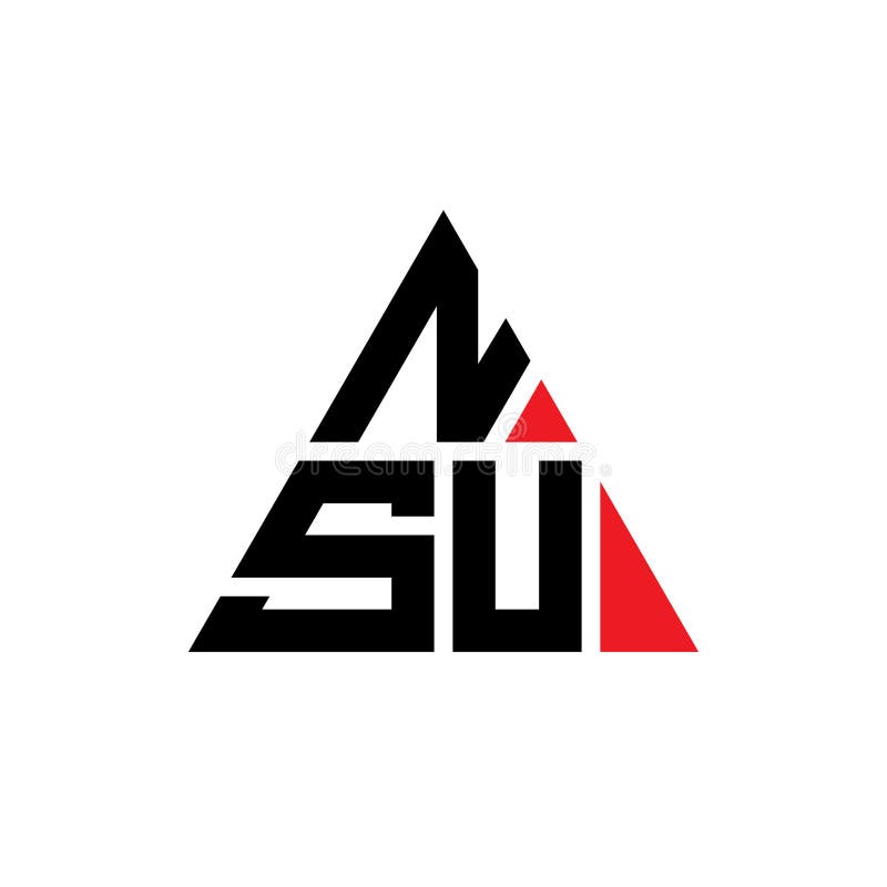 NSU Triangle Letter Logo Design with Triangle Shape. NSU Triangle Logo ...
