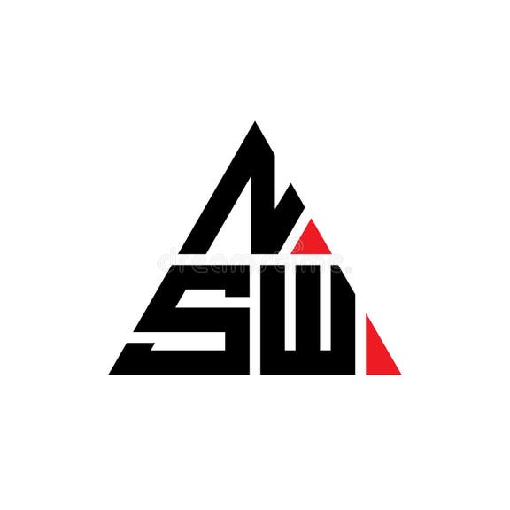NSW Triangle Letter Logo Design with Triangle Shape. NSW Triangle Logo ...