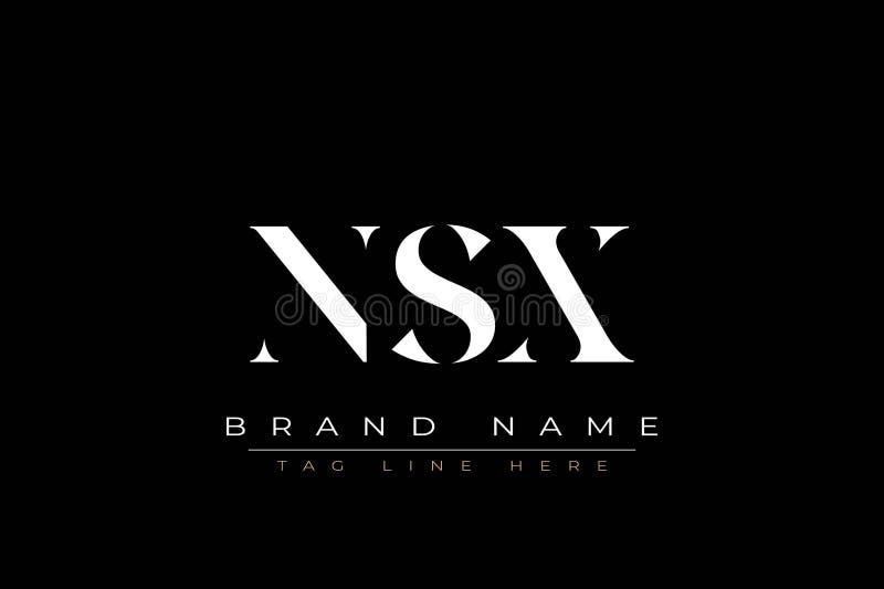 NSX Abstract Letter Logo Design Stock Vector - Illustration of logotype ...